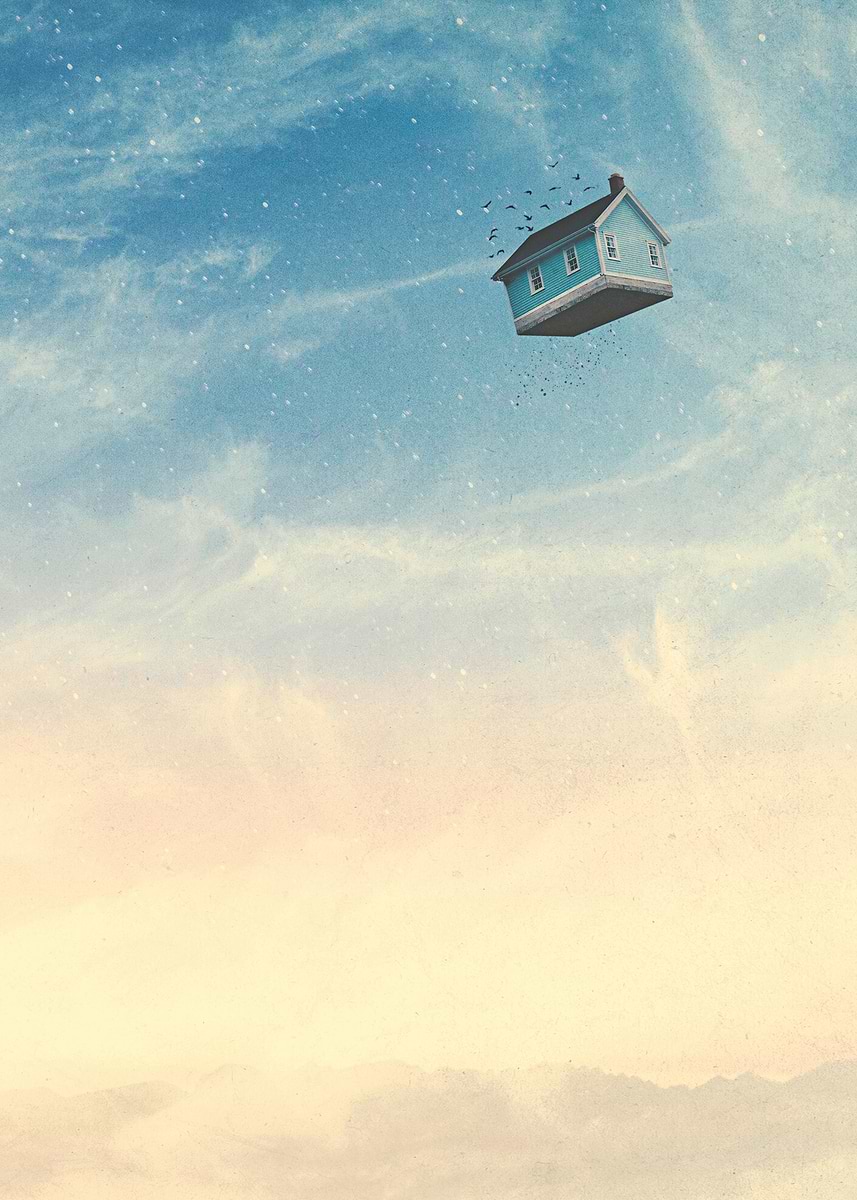 'House' Poster, picture, metal print, paint by seam less | Displate