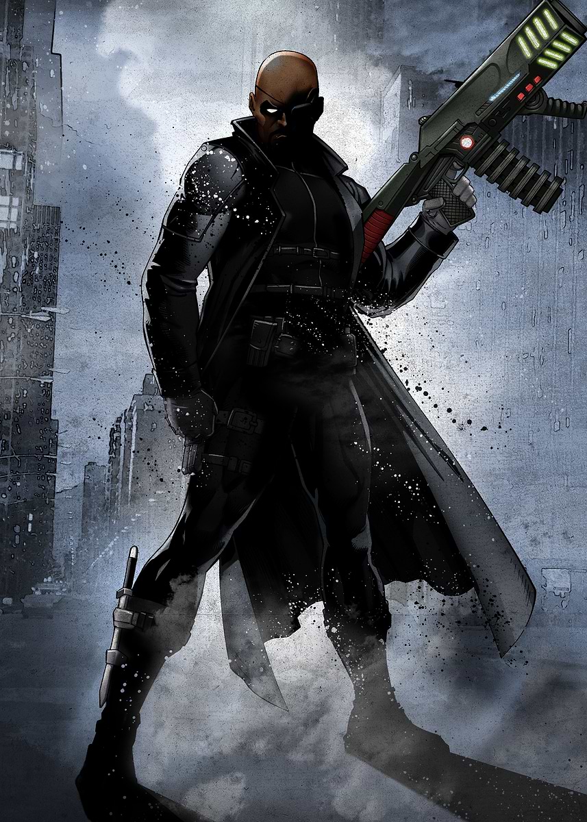 'Dark Edition Nick Fury' Poster, picture, metal print, paint by Marvel ...