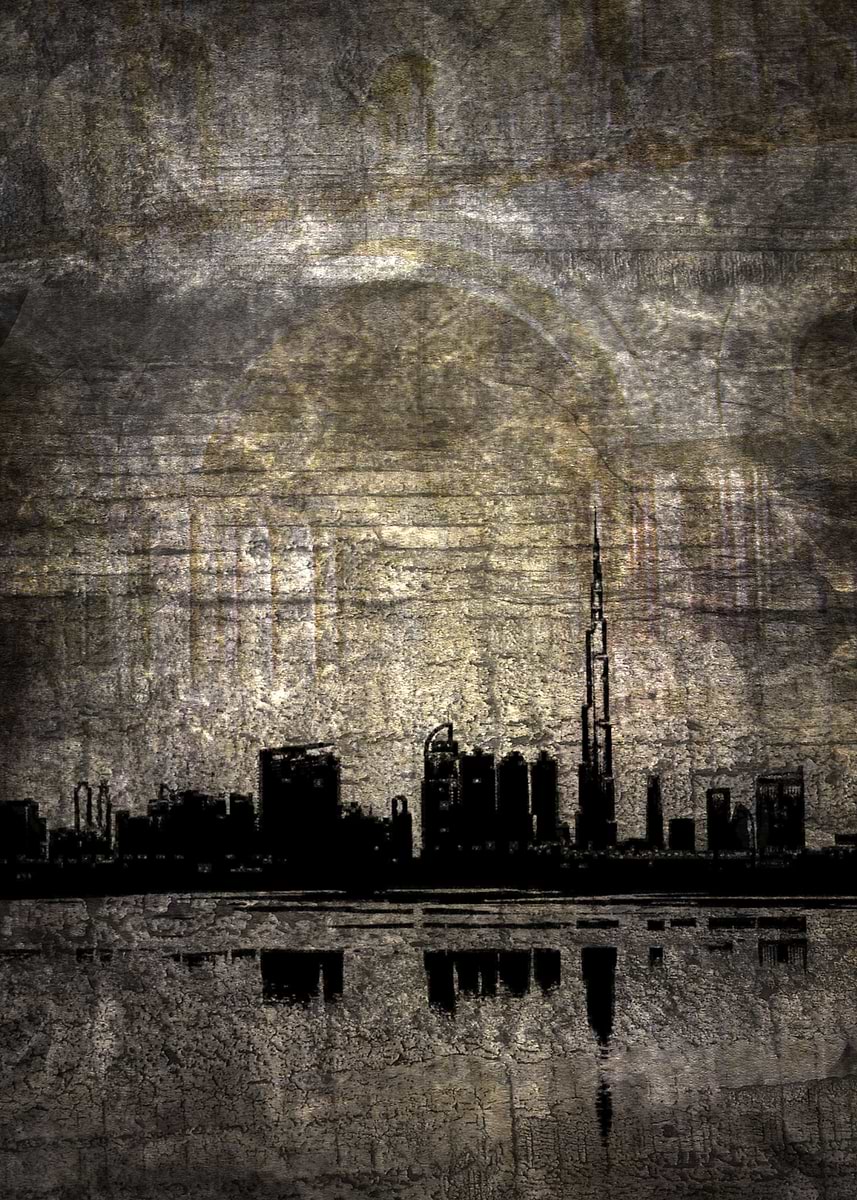 'Burj khalifa in texture' Poster, picture, metal print, paint by Gab ...
