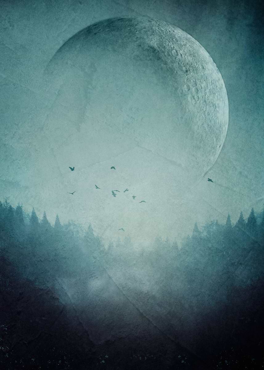 'moonStruck' Poster, picture, metal print, paint by Dirk Wüstenhagen ...