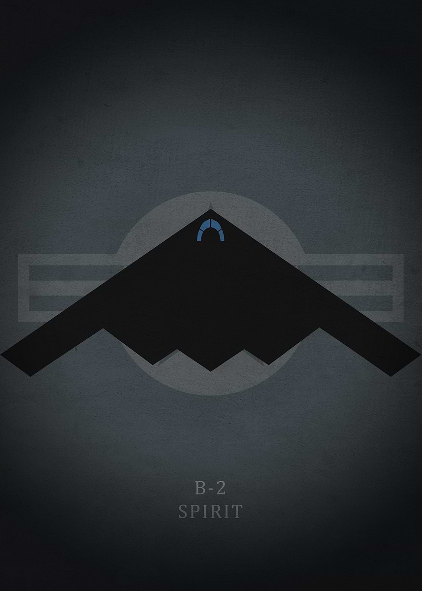 'B-2 Spirit' Poster, picture, metal print, paint by Iwoko | Displate