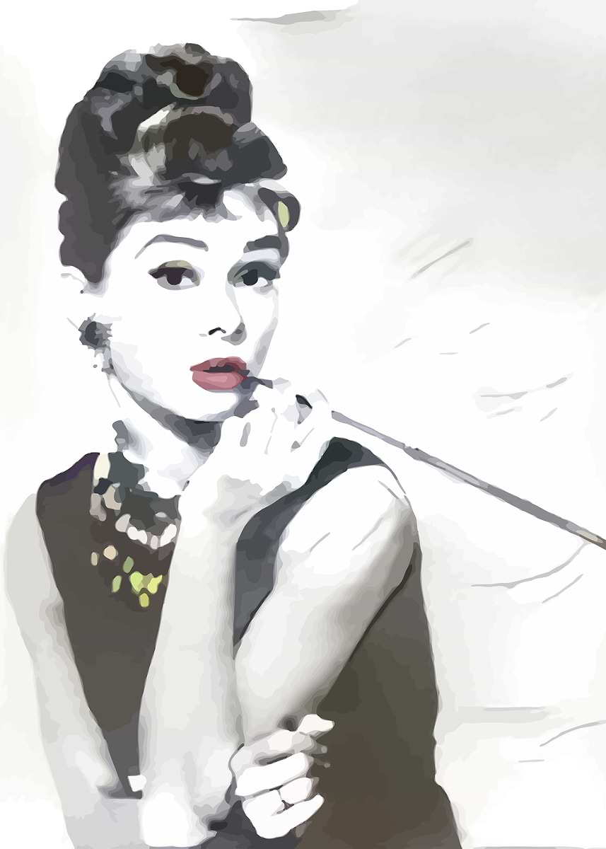 'Audrey Hepbum' Poster, picture, metal print, paint by Maria Fernanda ...