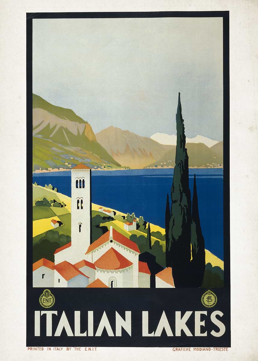 'Vintage Travel Poster' Poster, picture, metal print, paint by Fine Art ...