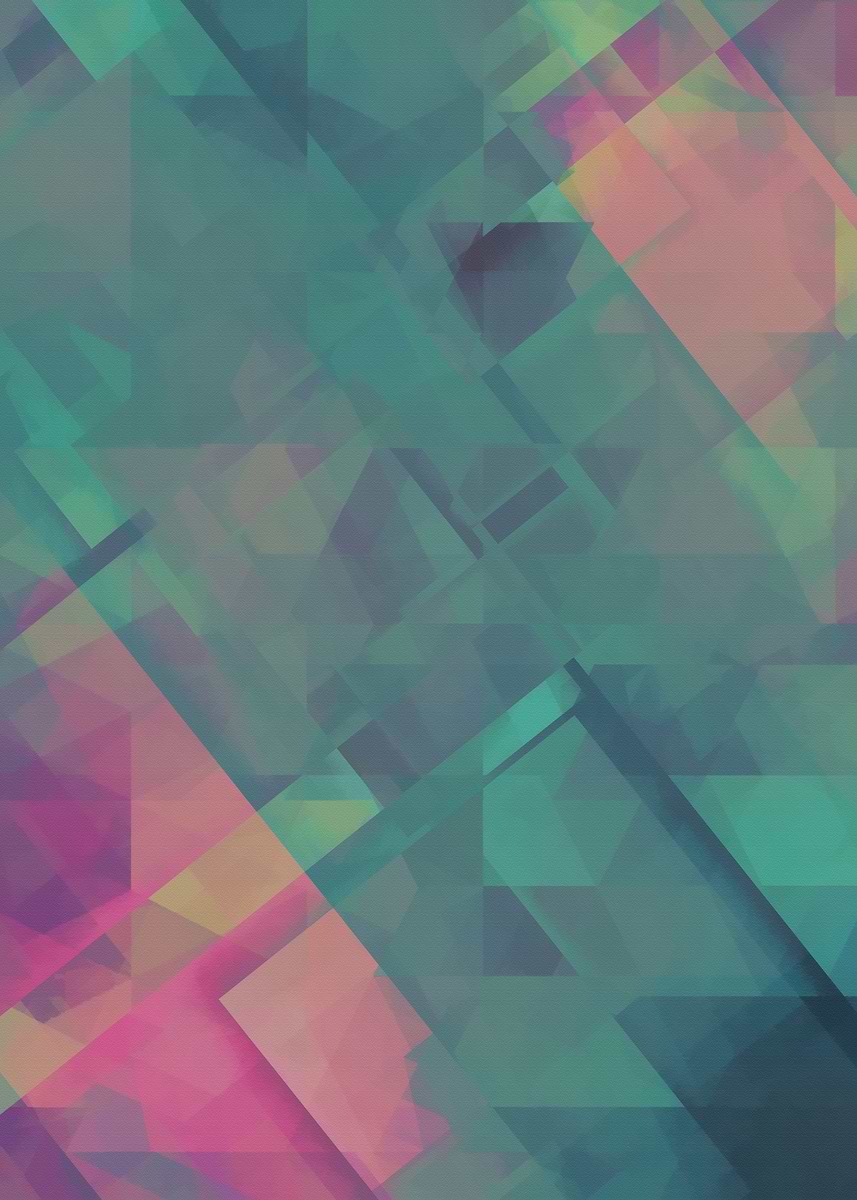 'Green pixels' Poster, picture, metal print, paint by JBJart Justyna ...