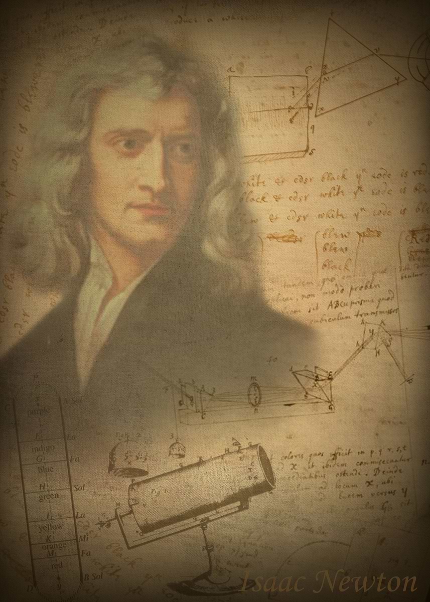 'Isaac Newton' Poster, picture, metal print, paint by KKcreative | Displate