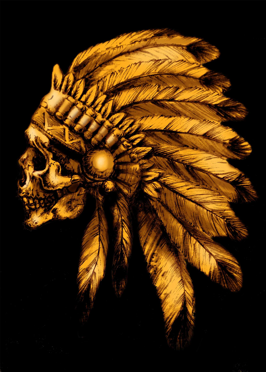 'gold chief' Poster, picture, metal print, paint by migs art | Displate