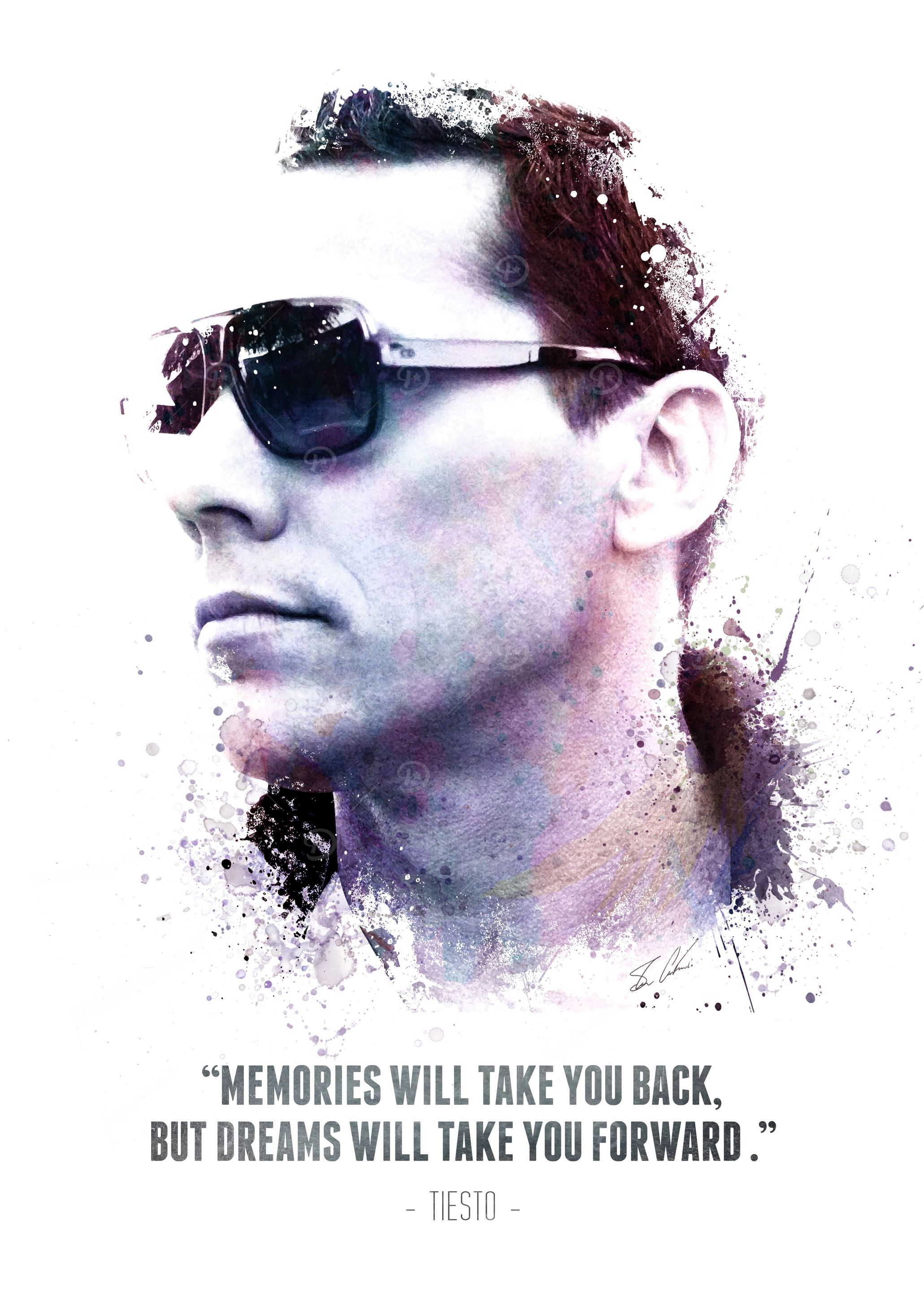'The Legendary Tiesto and his quote.' Poster, picture, metal print ...
