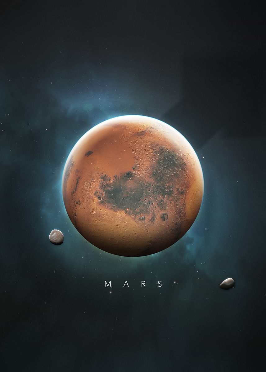'A Portrait of the Solar System: Mars' Poster, picture, metal print ...