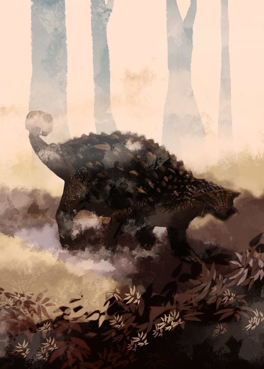 'Ankylosaurus' Poster, picture, metal print, paint by Mr Jackpots ...