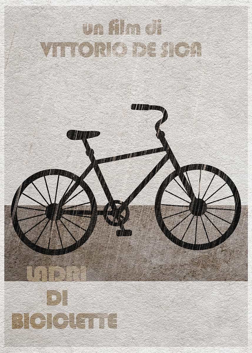 'Bicycle Thieves Minimalist' Poster, picture, metal print, paint by ...