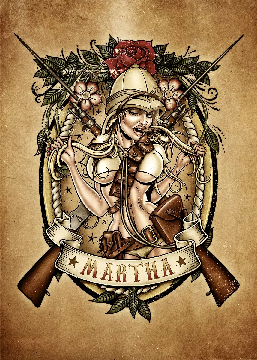 ''Martha'' Poster, picture, metal print, paint by Golden Rivet | Displate