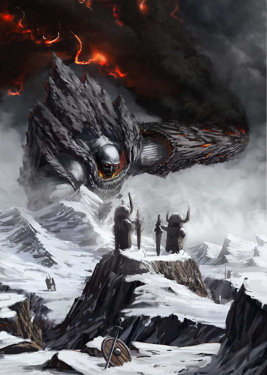 'Surtr The Fire Giant' Poster, picture, metal print, paint by Konrad ...