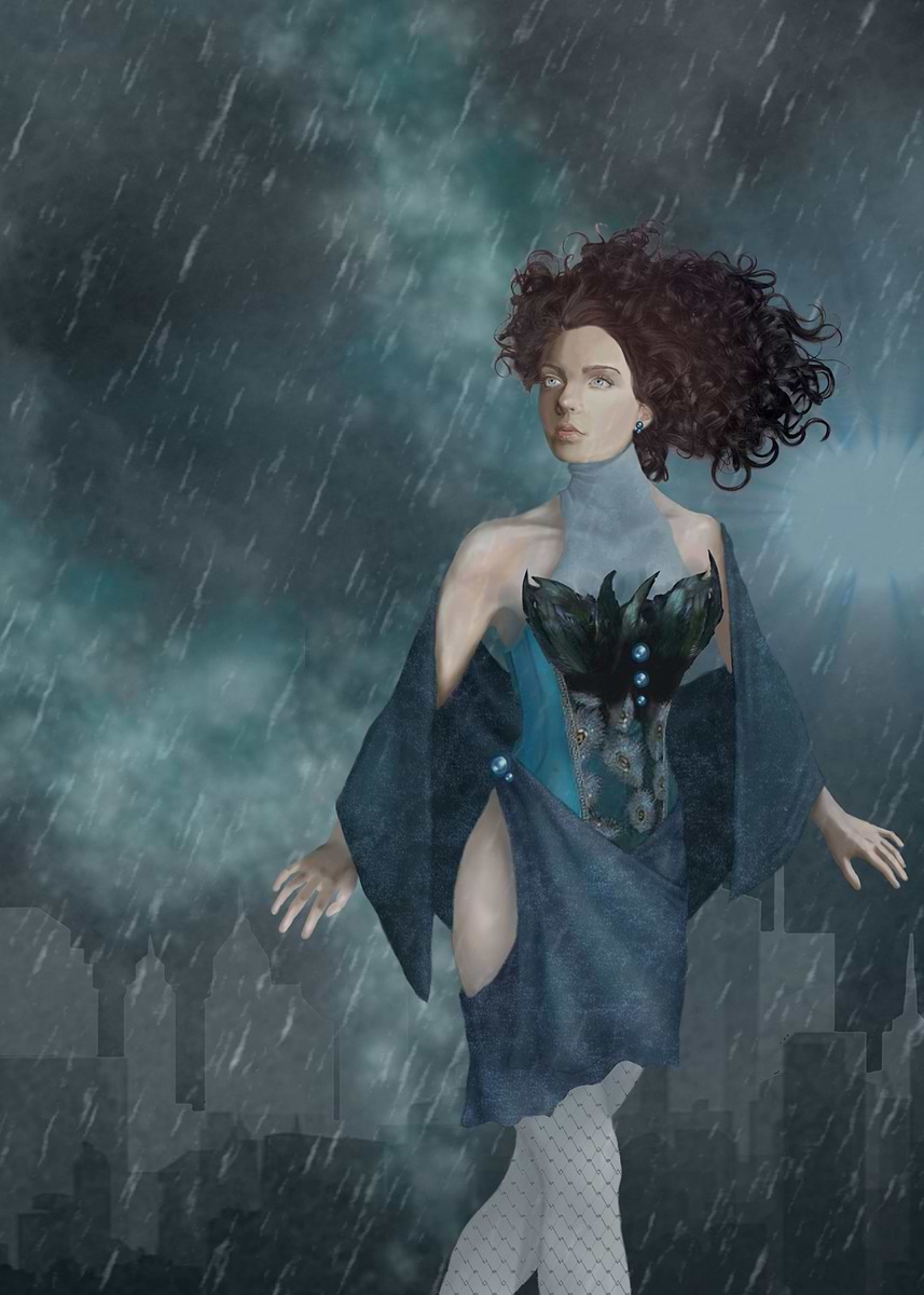 'Stormy' Poster, picture, metal print, paint by jen144 | Displate