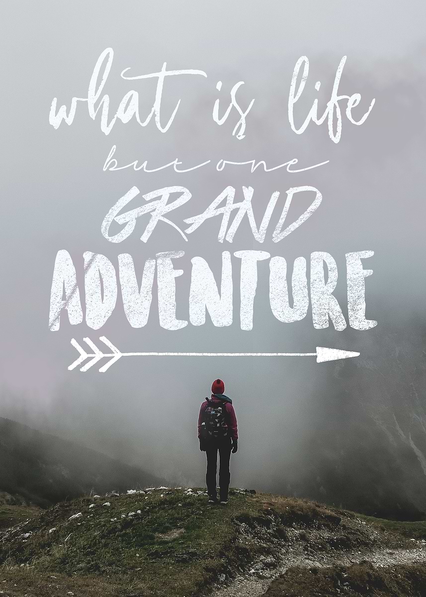'What is life but one grand' Poster, picture, metal print, paint by ...