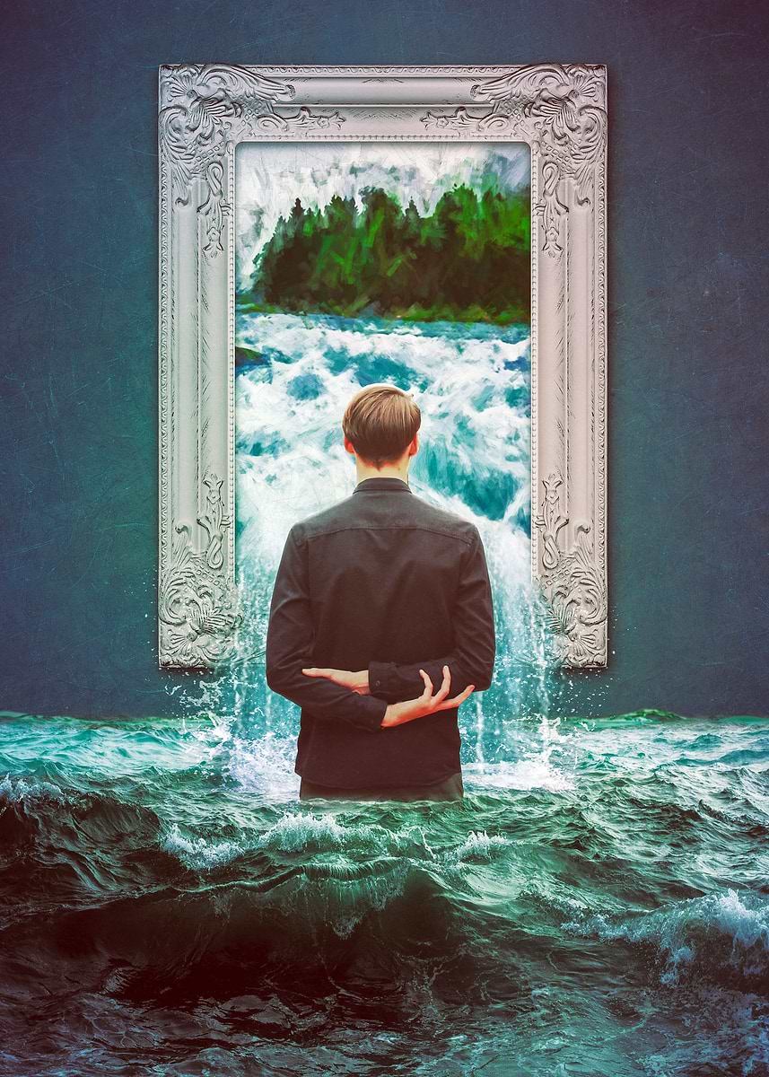 'The Observer' Poster, picture, metal print, paint by seam less | Displate