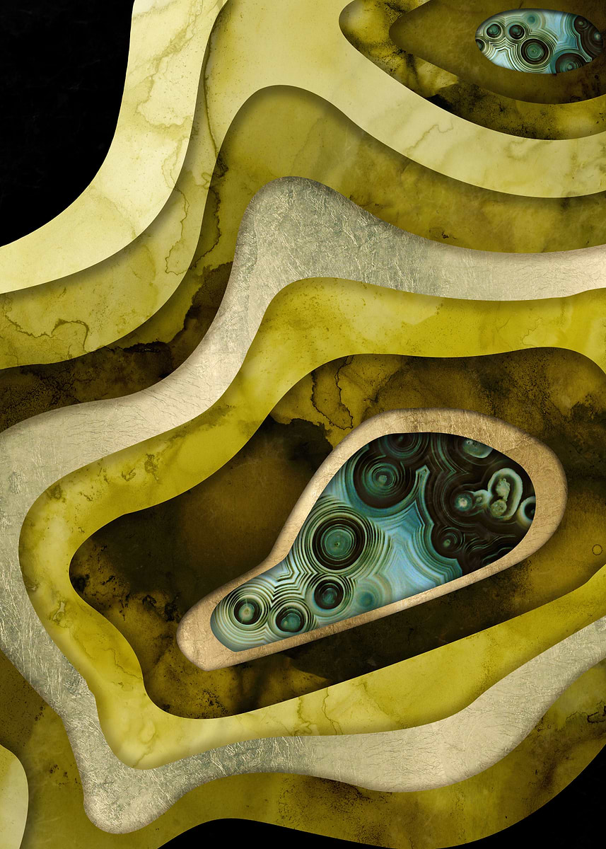 'Agate Abstract II' Poster, picture, metal print, paint by SpaceFrog ...