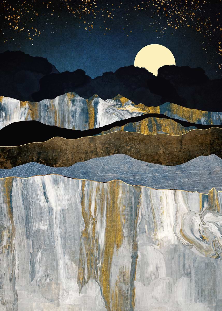 'Painted Mountains' Poster, picture, metal print, paint by SpaceFrog ...