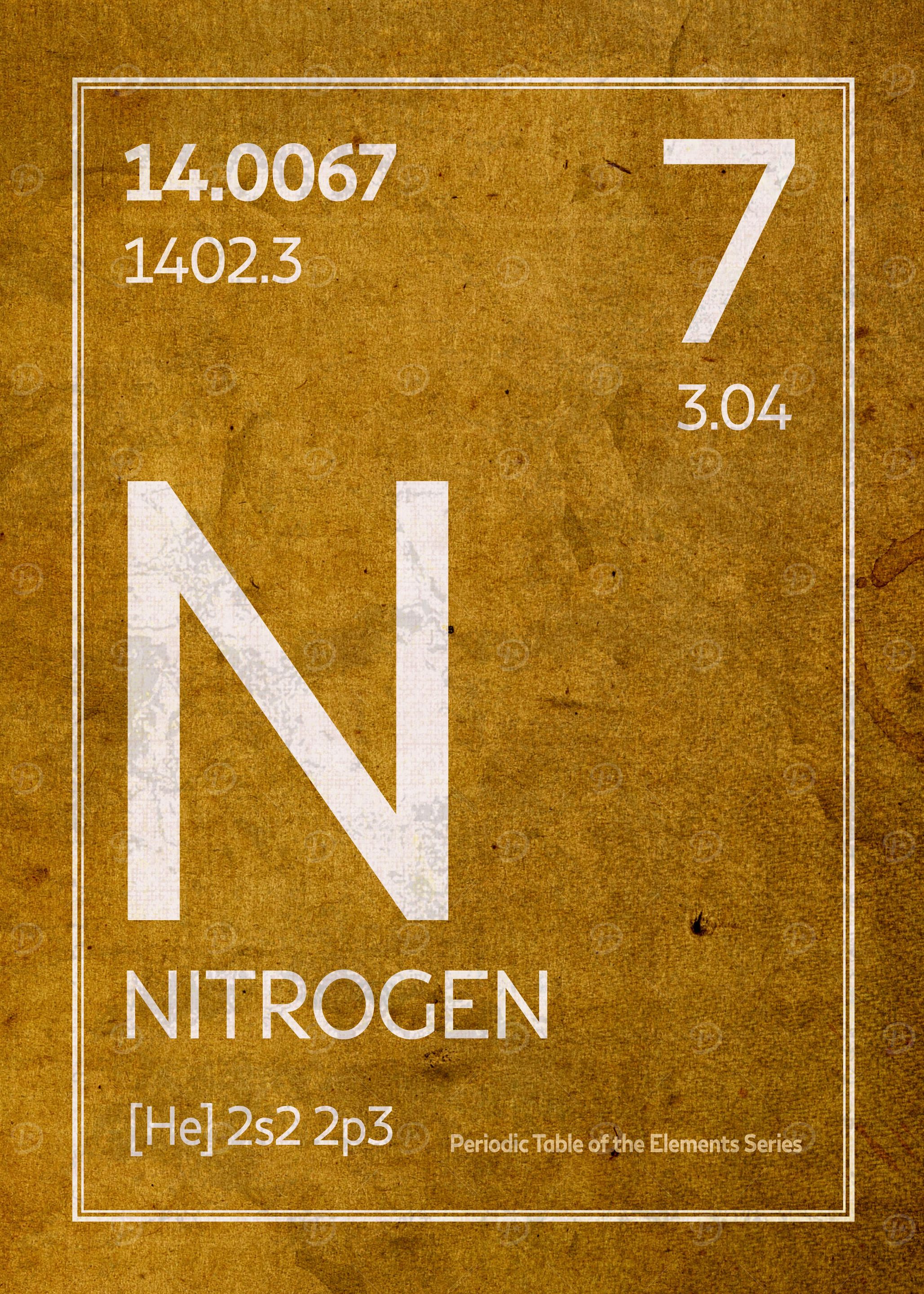'Nitrogen Element Patent' Poster, picture, metal print, paint by Design ...