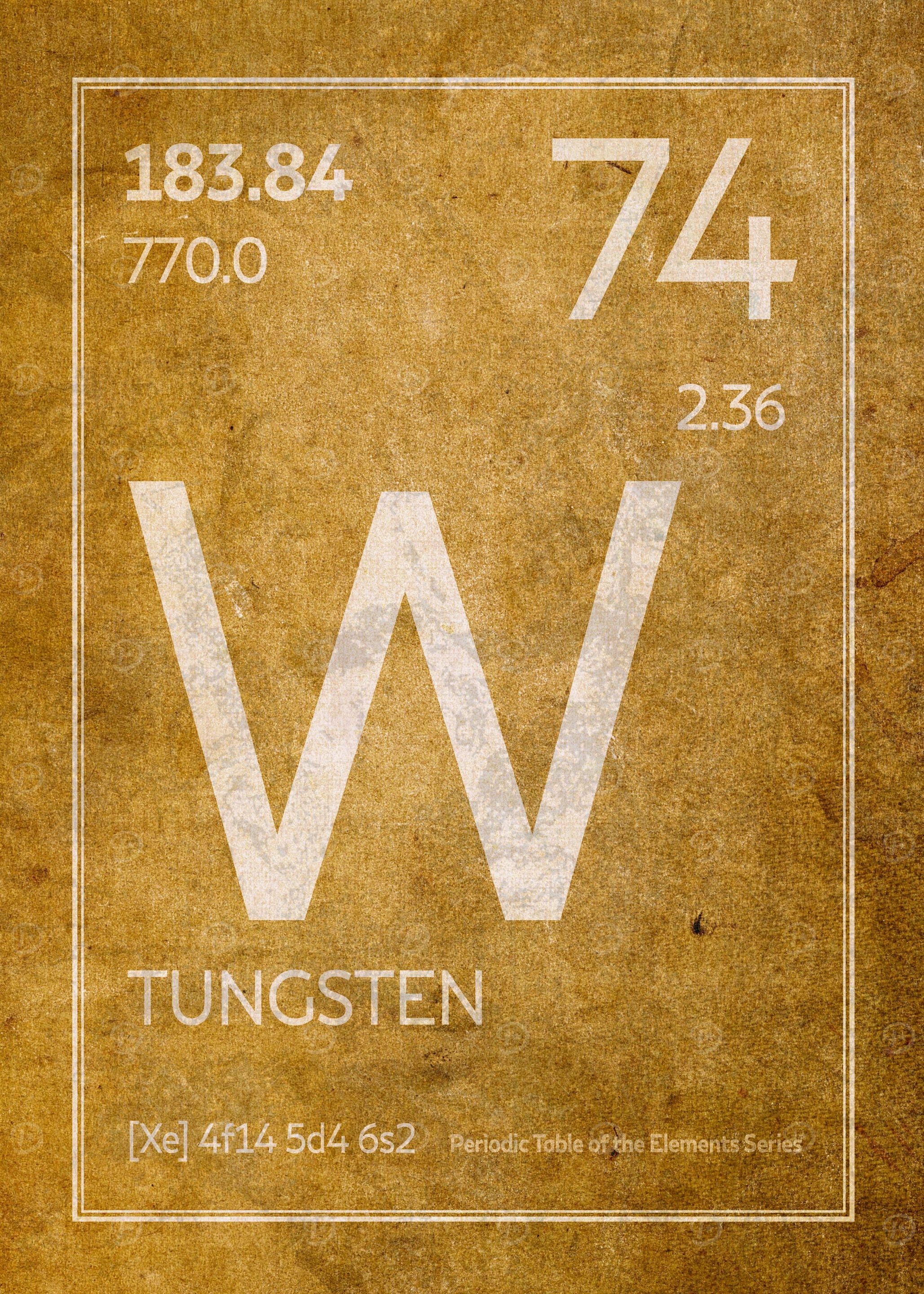 'Tungsten Element Symbol' Poster, picture, metal print, paint by Design ...