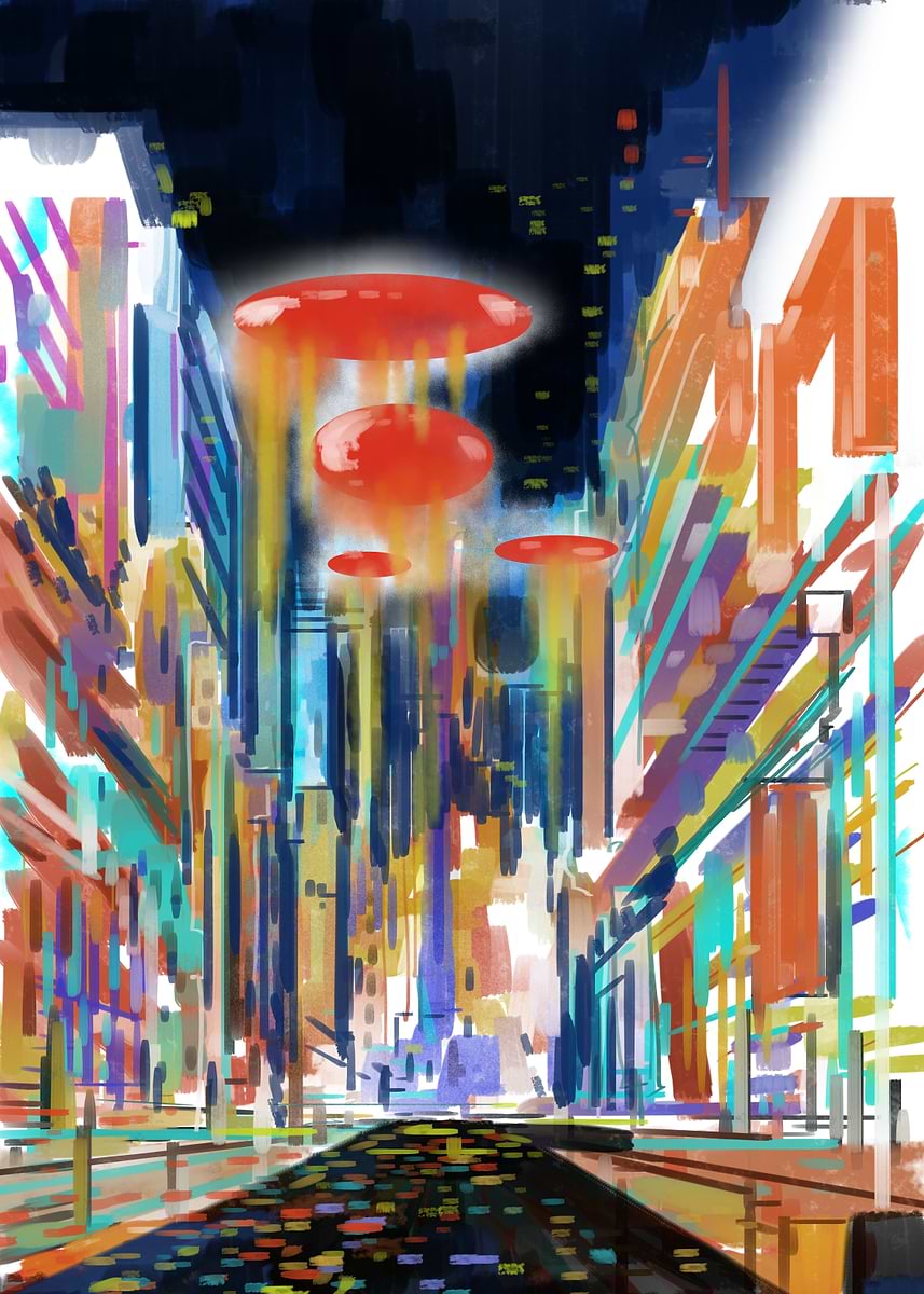 'strange structure 2' Poster, picture, metal print, paint by Kharma ...