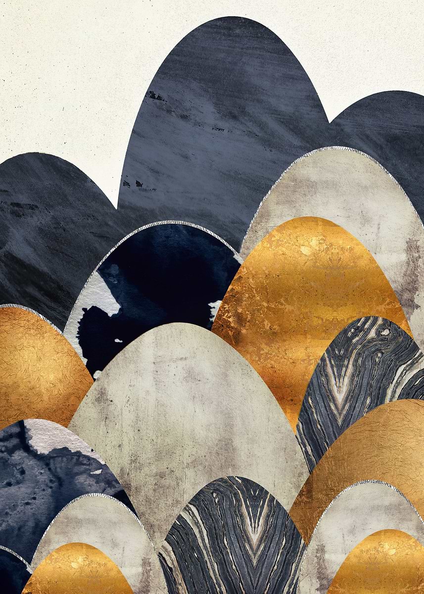 'Abstract Hills' Poster, picture, metal print, paint by SpaceFrog ...