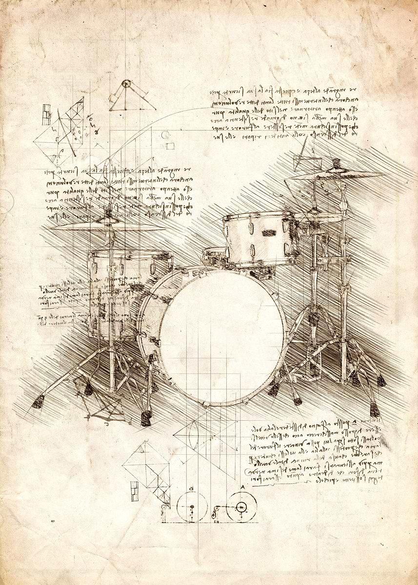 'Drum Set' Poster, picture, metal print, paint by Cornel Vlad | Displate