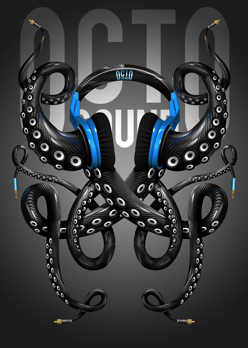 'Octo sound' Poster, picture, metal print, paint by Kaloyan Iordanov ...