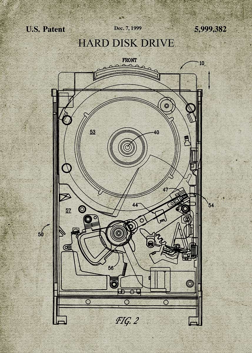 'HDD Hard Disk Drive' Poster, picture, metal print, paint by Nicram K ...