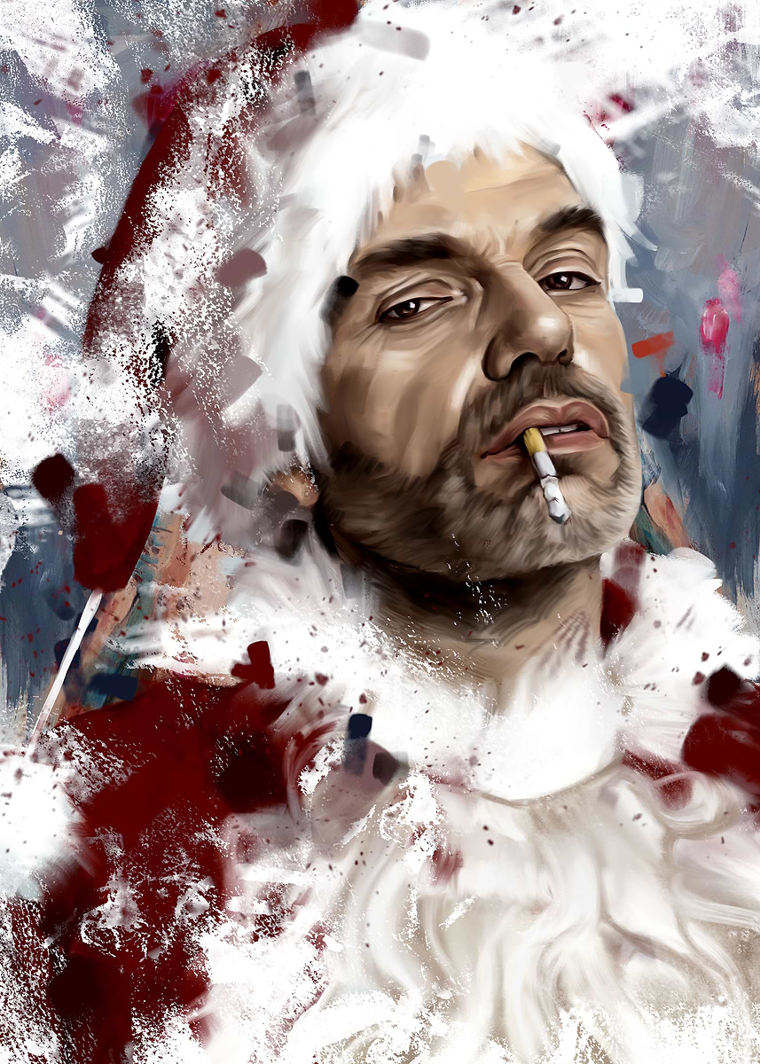 'Bad Santa' Poster, picture, metal print, paint by Dmitry Belov | Displate