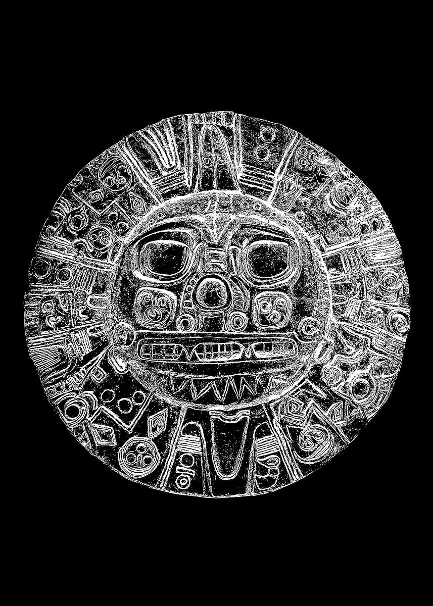 'Inti Sun God Inca' Poster, picture, metal print, paint by Carlos ...