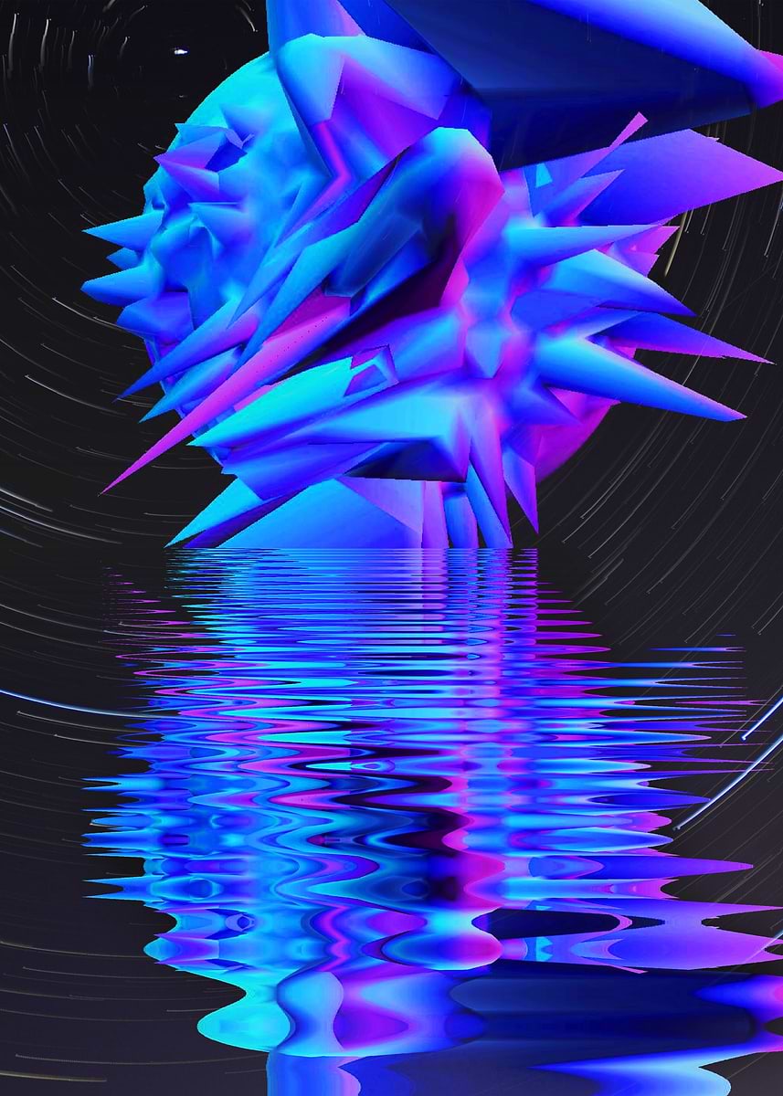 '3d planet' Poster, picture, metal print, paint by Haroulita kav | Displate