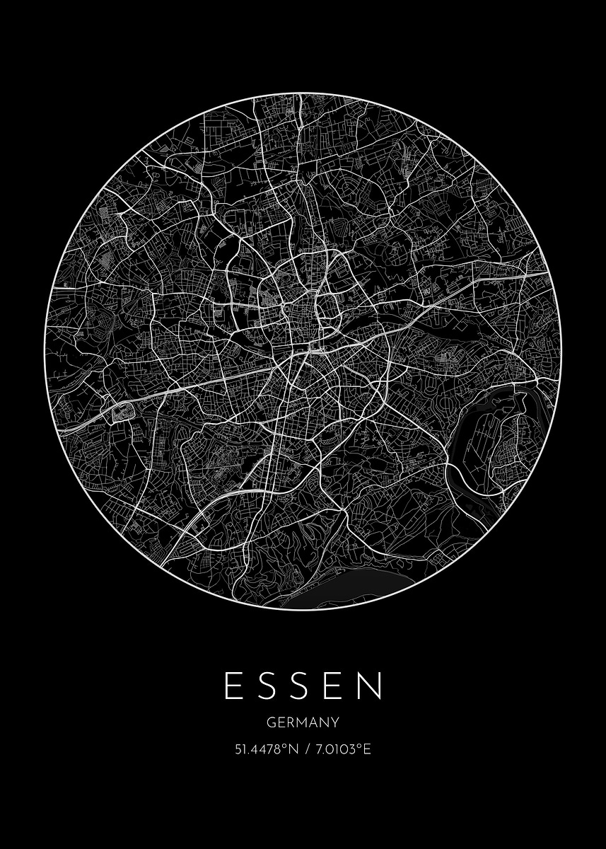 'Essen Germany' Poster, picture, metal print, paint by Yak Yak | Displate