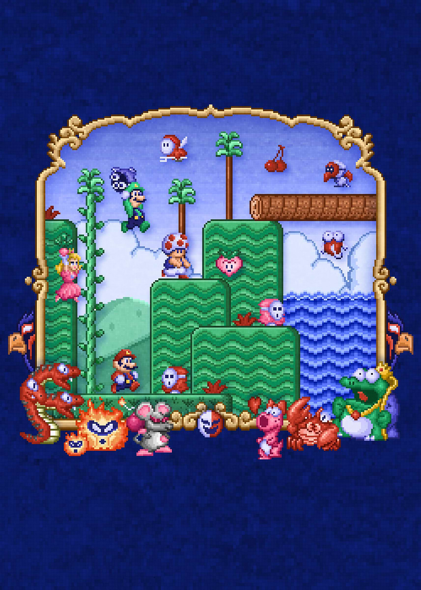 'Mario Super Bros Too' Poster, picture, metal print, paint by Kari ...