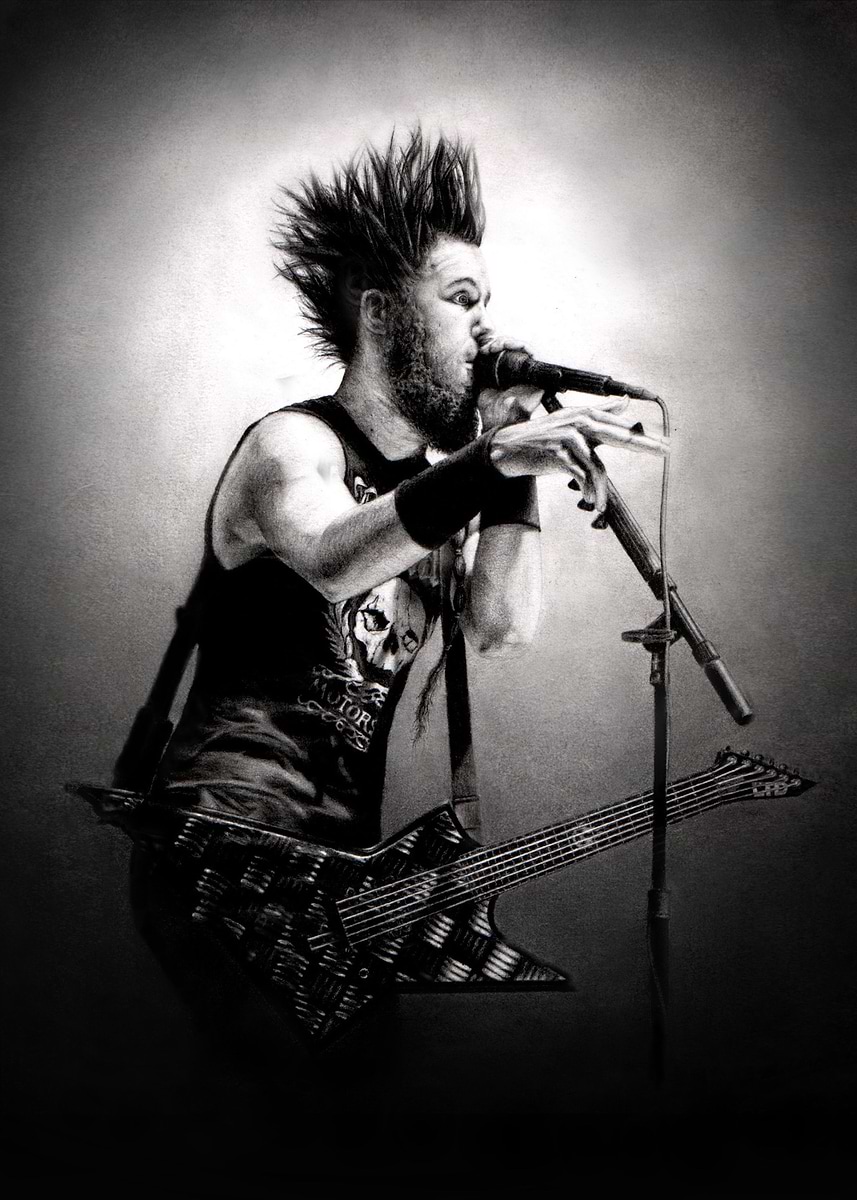 'Wayne Static' Poster, picture, metal print, paint by Sylvain Nadeau ...