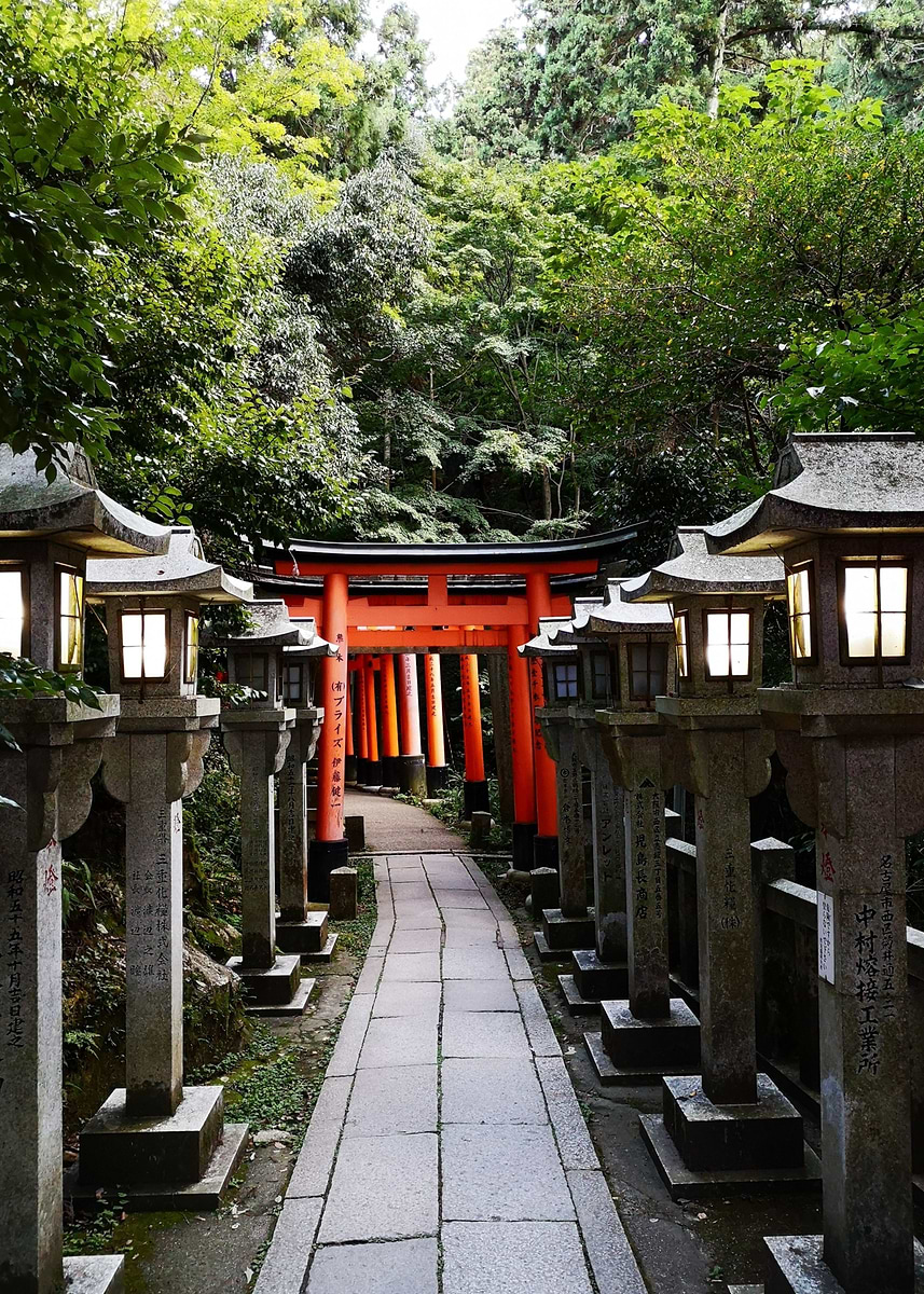 'Inari Lantern Path' Poster, picture, metal print, paint by Robert ...