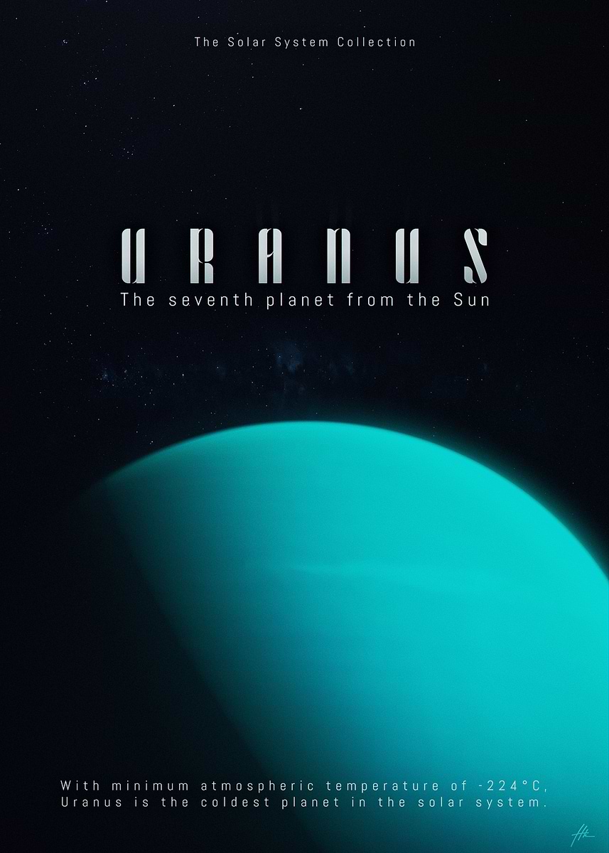 'Uranus' Poster, picture, metal print, paint by hkon | Displate
