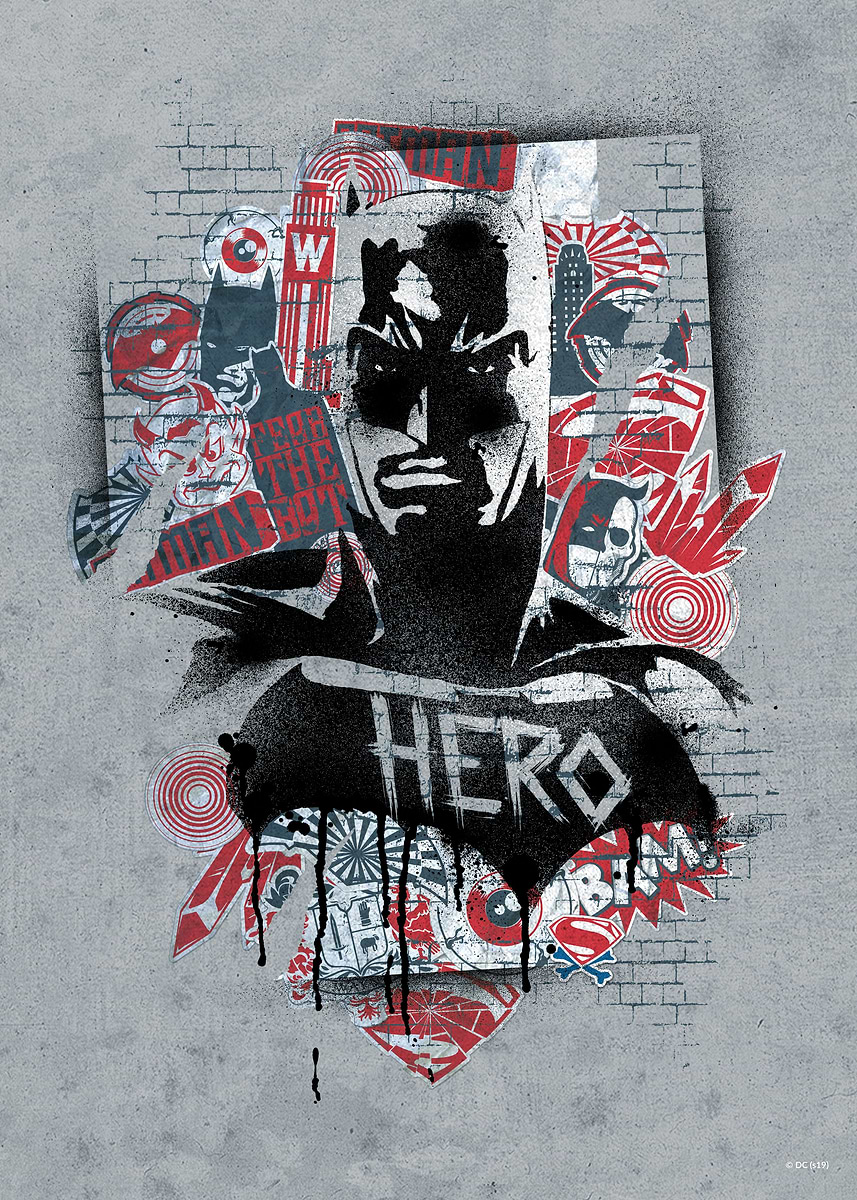 'Batman Hero' Poster, picture, metal print, paint by DC Comics | Displate