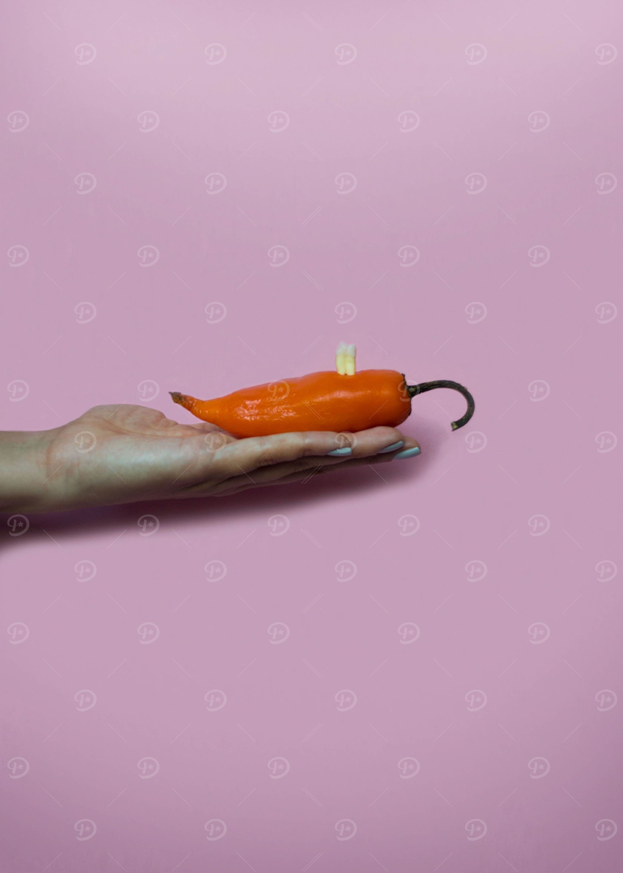 'Pepper with a tooth' Poster, picture, metal print, paint by Daniel ...