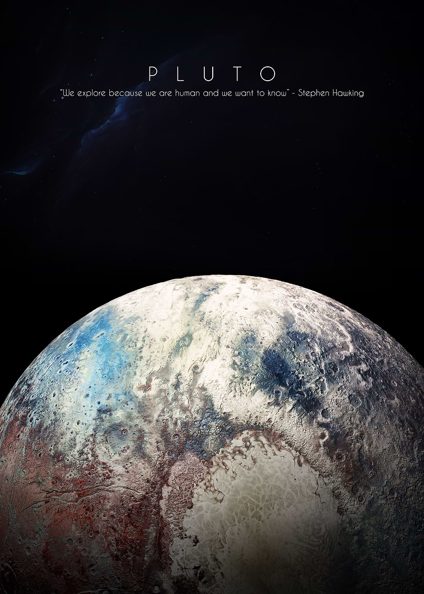 'Pluto' Poster, picture, metal print, paint by DOA | Displate