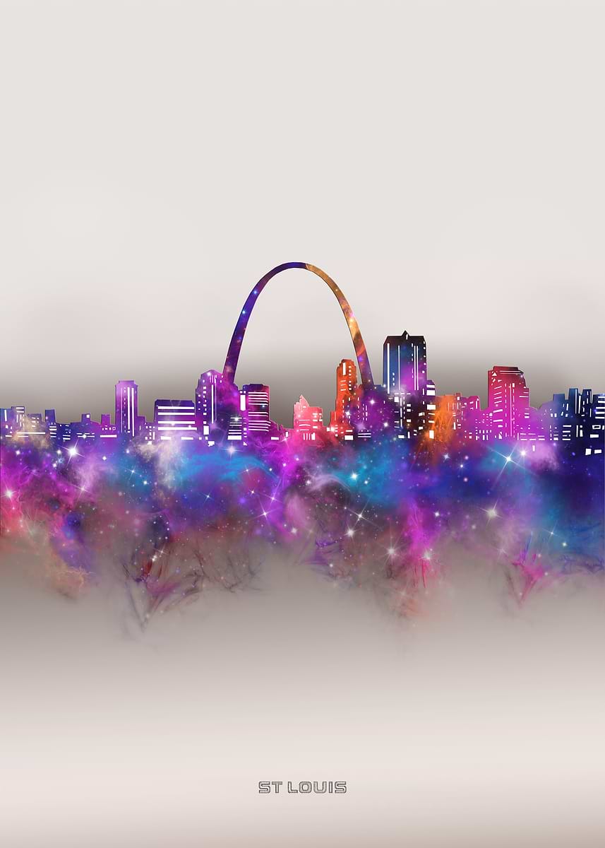 'st louis city galaxy' Poster, picture, metal print, paint by Bekim Art ...