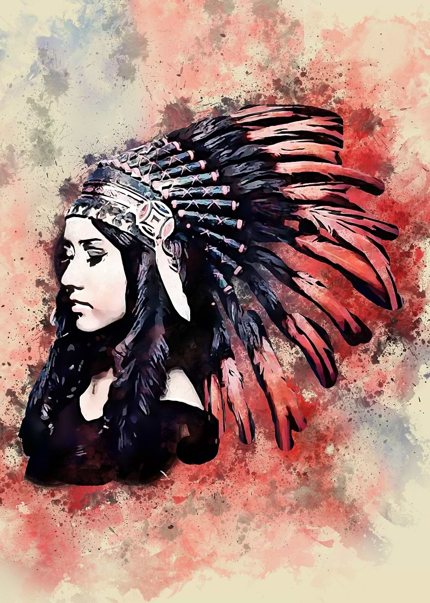 'Apache Style Girls' Poster, picture, metal print, paint by Muhammad ...