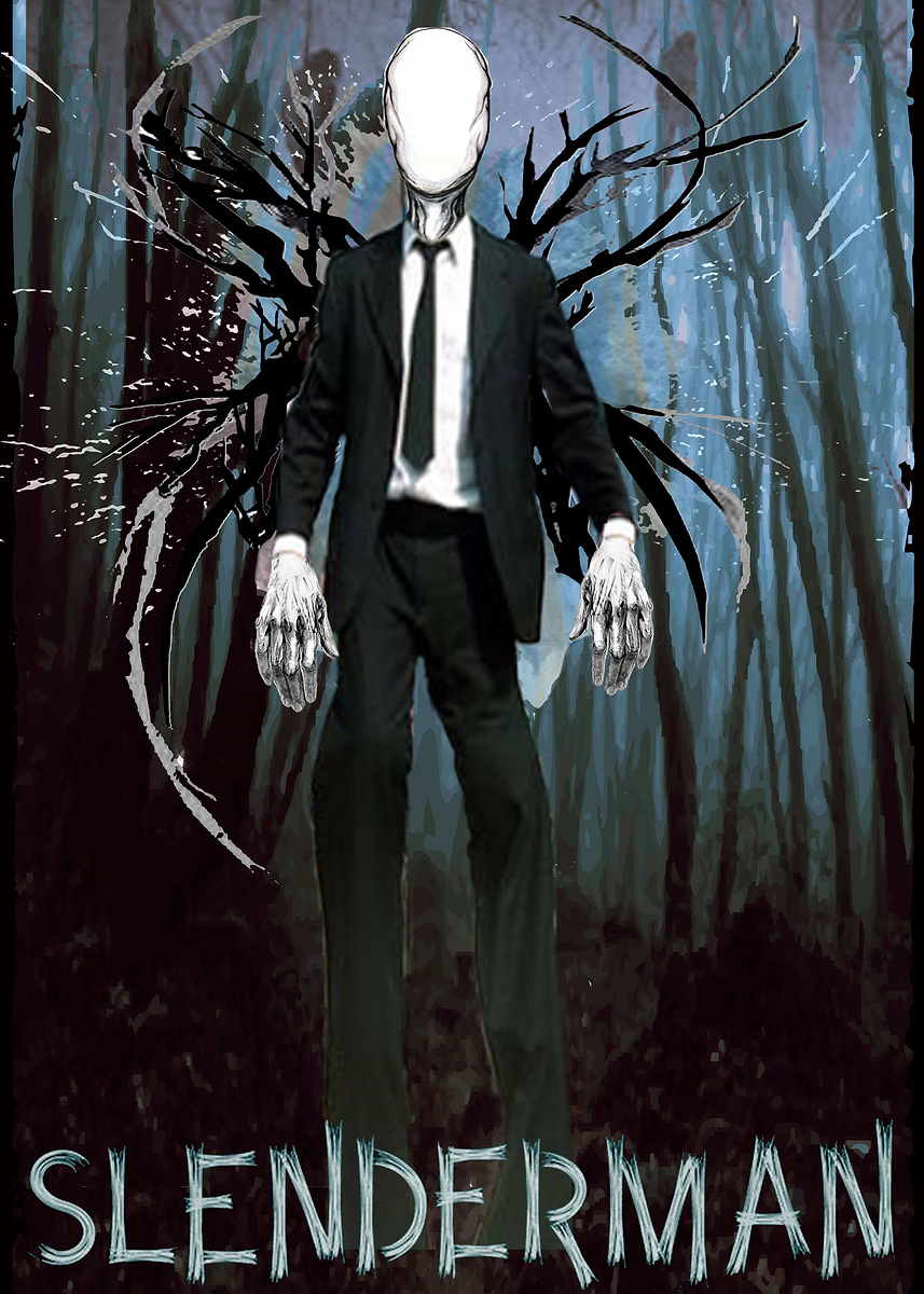 'Slenderman' Poster, picture, metal print, paint by Damelio Designs ...