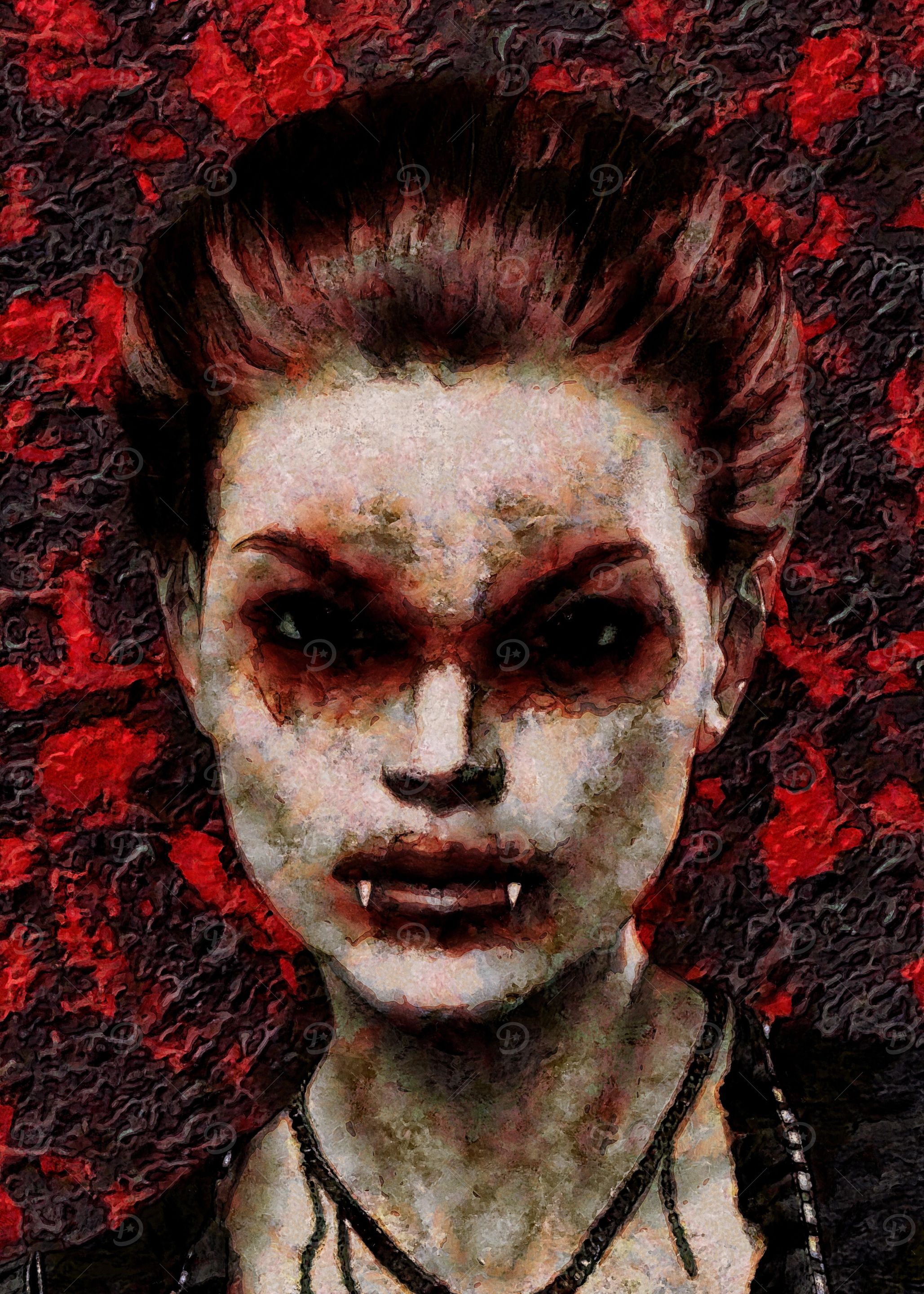 'Ms Vampire' Poster, picture, metal print, paint by happyantsstudio ...