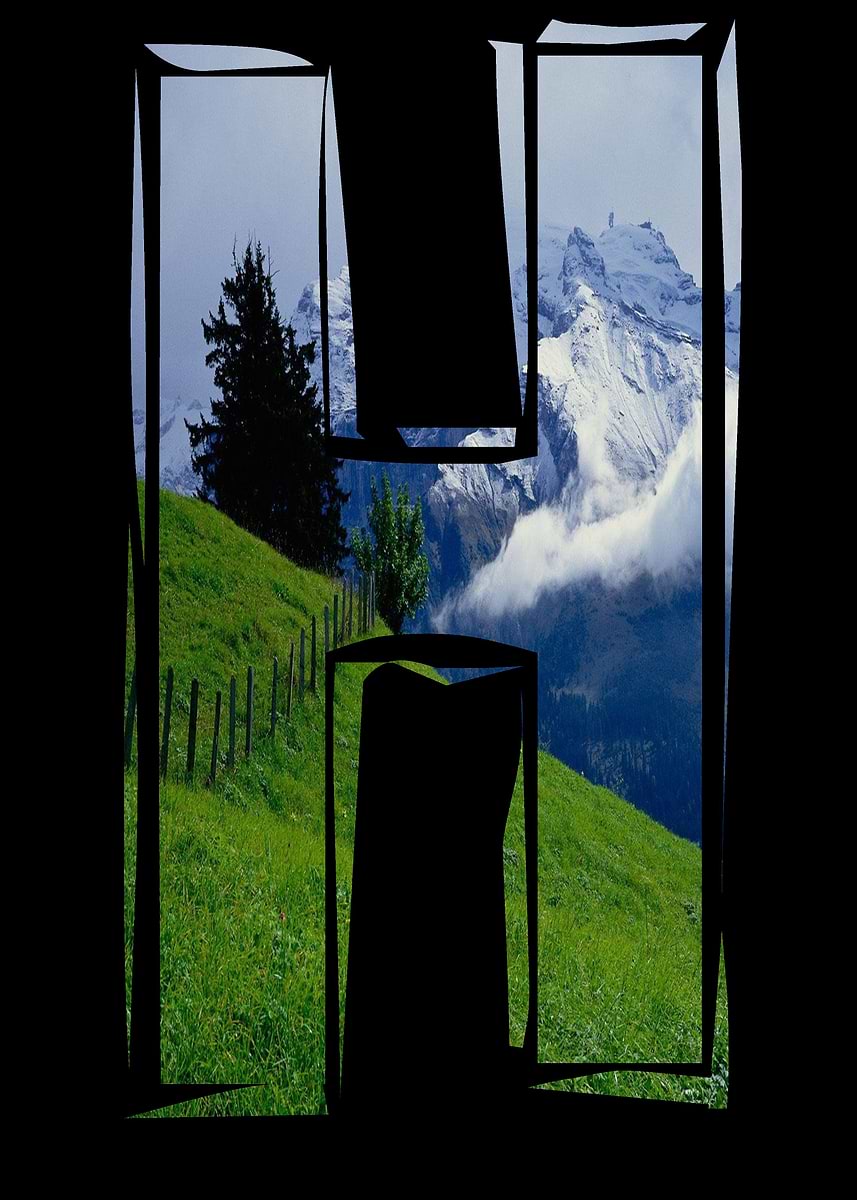 'Double Exposure Alphabet H' Poster, picture, metal print, paint by AD ...