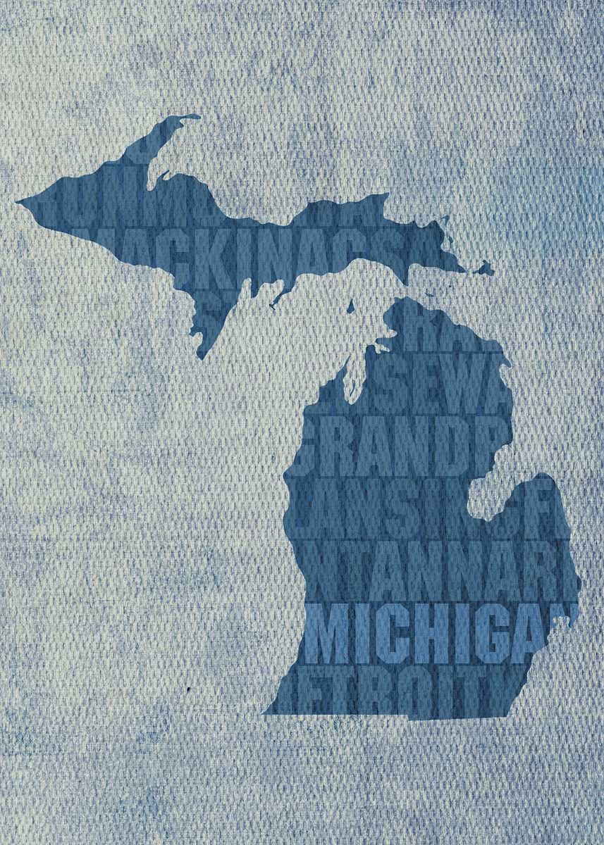 'Michigan State Words' Poster, picture, metal print, paint by Design ...