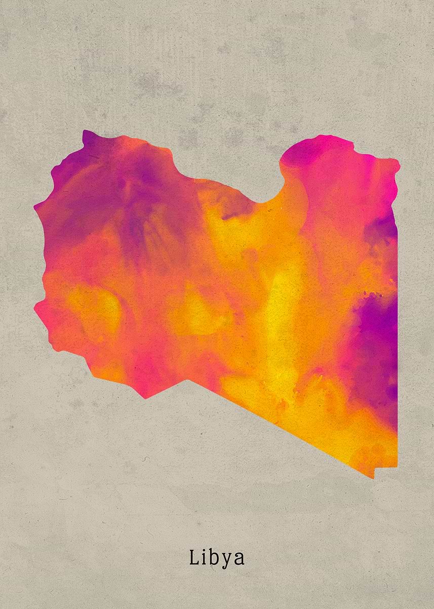 'Libya' Poster, picture, metal print, paint by Iwoko | Displate
