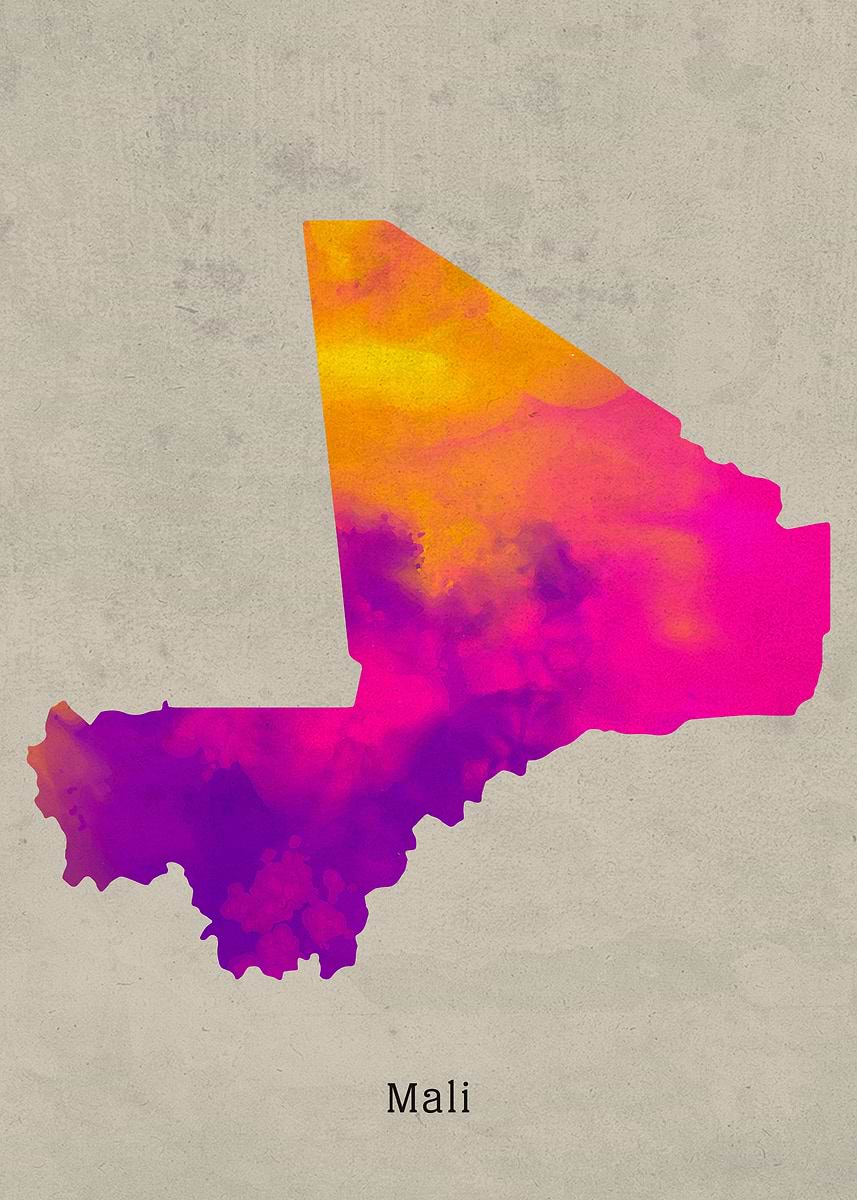 'Mali' Poster, picture, metal print, paint by Iwoko | Displate