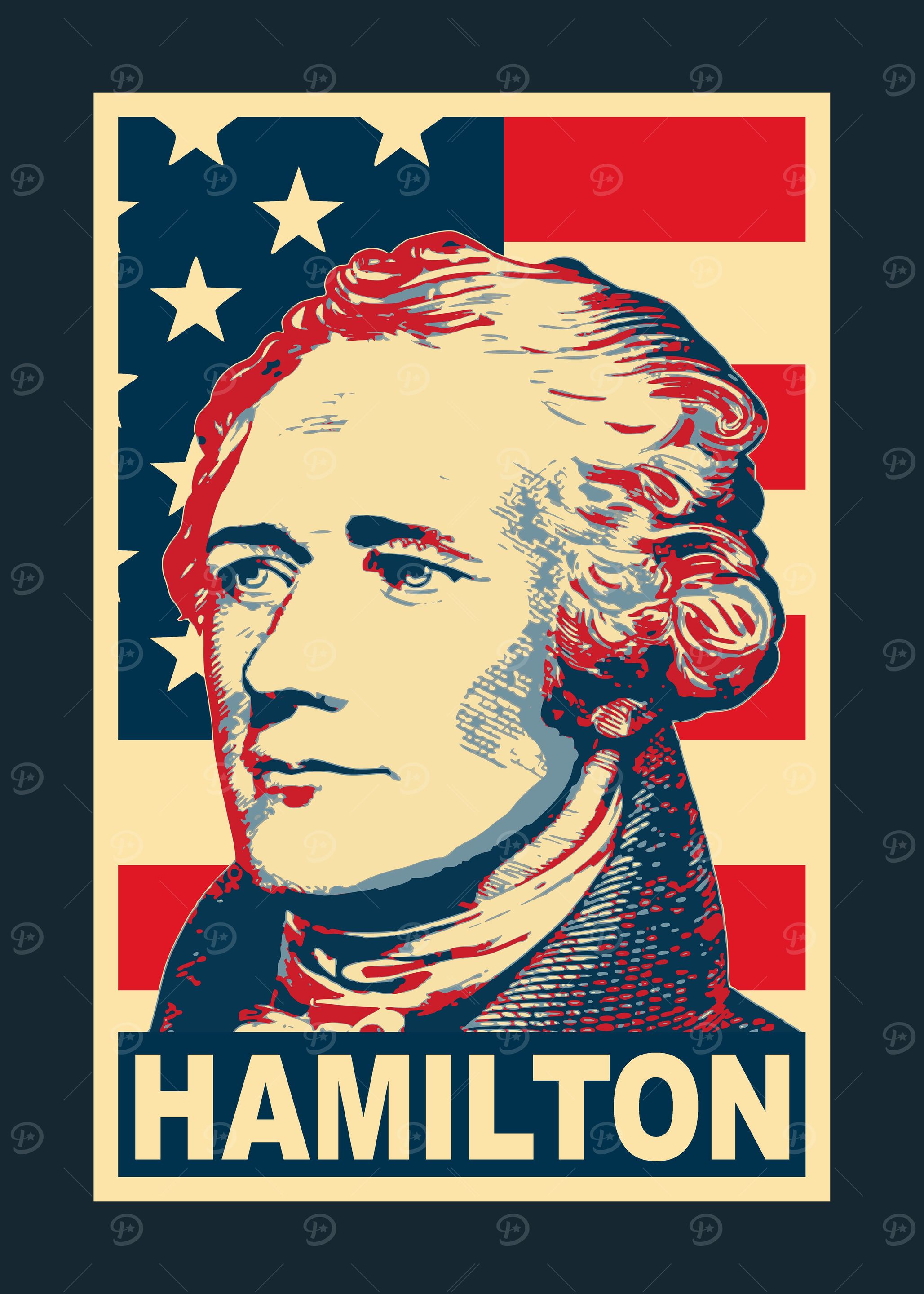 'Alexander Hamilton USA' Poster, picture, metal print, paint by Filip ...