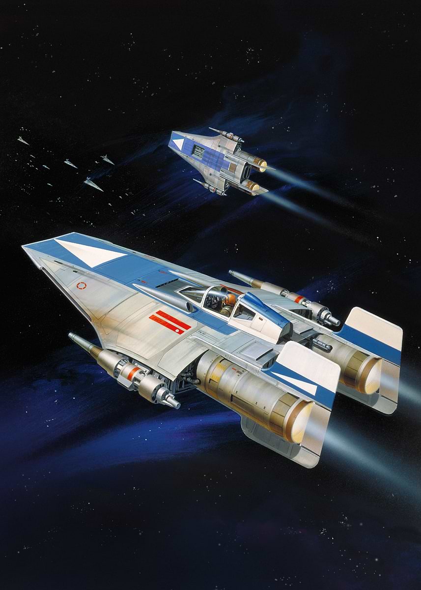 'A-Wing' Poster, picture, metal print, paint by Star Wars | Displate
