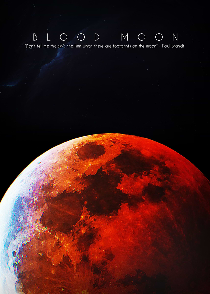 'Blood Moon' Poster, picture, metal print, paint by DOA | Displate